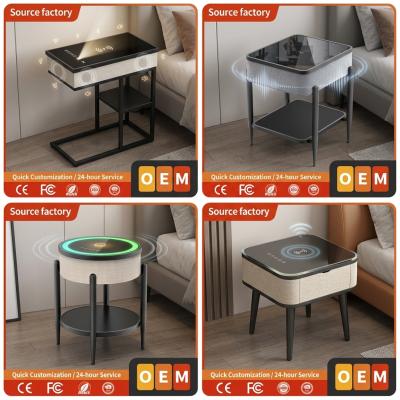 China Wireless Charging Side Table AT700 30W RMS 10W Karaoke Bedside Table Modern Bedroom for sale
