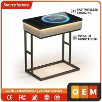 China Wireless Charging Side Table ATC700L 30W RMS RGB Bedside Bedside Table Modern Bedroom for sale