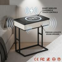 China Wireless Charging Side Table ATC730 65W RGB All Bedside Table Modern Bedroom Built-in Speaker for sale