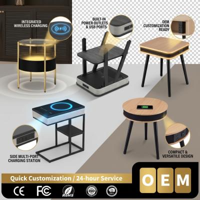 China Smart Home Furniture C11 10W RMS Charging Rectangle End Wireless Charging Modern Living Room for sale