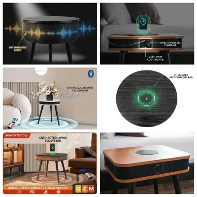 China Smart Coffee Table AT106 5W Charging Multifunctional Wireless Charging Modern Living Room for sale