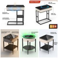 China Wireless Charging Side Table ATC700L 30W RMS RGB Bedside Bedside Table Modern Bedroom for sale