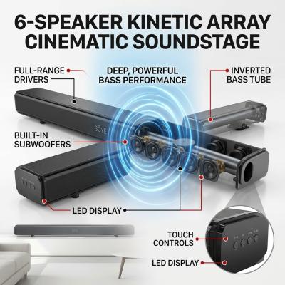 China Wholesale Home Theater Soundbar system AS100-2.1UK Karaoke 3D eARC Heavy Bass Immersive Audio for sale