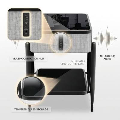 China Smart Table With Speaker ATC639 65W Charging Modern Bedside Wireless Charging Modern Bedroom for sale