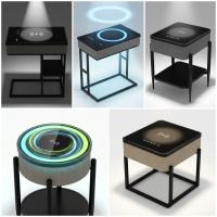 China Wireless Charging Side Table ATC700L 30W RMS RGB Bedside Bedside Table Modern Bedroom for sale