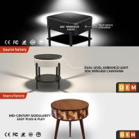 China Wholesale Bluetooth Speaker Table ATC639 65W Charging Functional Clear Wireless Charging Nightstand for sale