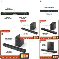China Wireless Soundbar Speaker ASW150-2.1UR 100W 89.5CM Subwoofer Surround Sound ARC HDMI for sale