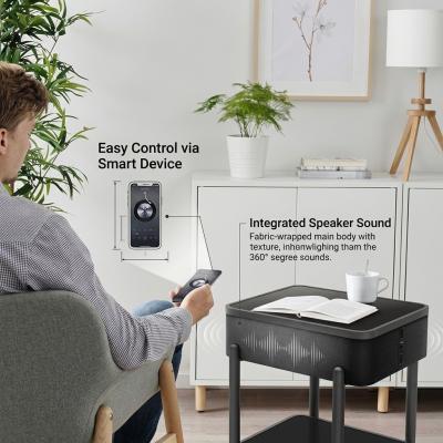 China Wholesale Bluetooth Speaker Table ATC639 65W Charging Functional Clear Wireless Charging Nightstand for sale