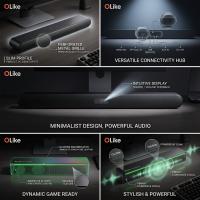 China PC Soundbar Speaker AS-P1 2.0CH 10W Short Desktop Audio Monitor Speaker Video Calls for sale