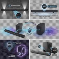 China Wireless Soundbar Speaker ASW100-2.1U 100W 200W Deep Surround Sound ARC HDMI Deep Bass for sale