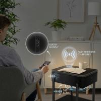 China Bluetooth Speaker Table ATC639 65W RMS 1 Charging Wireless Charging Nightstand Modern Bedroom for sale