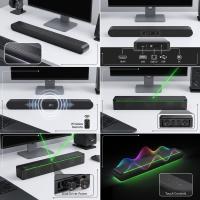 China PC Soundbar Speaker AS-P1 2.0CH 10W Short Desktop Audio Monitor Speaker Video Calls for sale