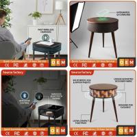 China Bluetooth Speaker Table ATC638 65W Charging Tables Smarter Wireless Charging Nightstand for hotel furniture for sale