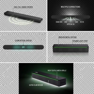China PC computer soundbar Bluetooth Soundbar Speaker AS1821 RGB Theater LED Desktop Audio Monitor Speaker Video Calls for sale