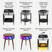 China Smart Table With Speaker ATC638 30W Charging RGB Bedside Wireless Charging Modern Bedroom for sale