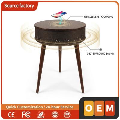 China Bluetooth Speaker Table ATC639 65W RMS 1 Charging Wireless Charging Nightstand Modern Bedroom for sale