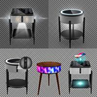 China Smart Table With Speaker C11 20W Charging Entertainment Coffee Wireless Charging for sale