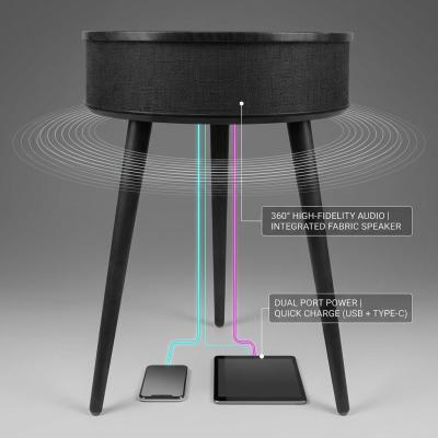 China Smart Coffee Table AT105 5W Steady Audio round Wireless Charging Modern Living Room for sale