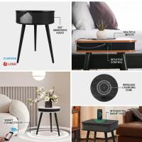 China Smart Coffee Table AT600 20W Rectangle Furniture Office Wireless Charging Modern Living Room for sale