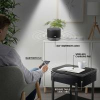 China Bluetooth Speaker Table ATC639 65W RMS Charging OEM ODM Wireless Charging Nightstand for commercial cafe for sale
