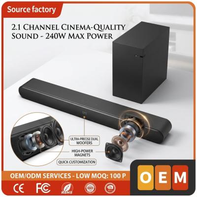 China TV Soundbar Speaker ASW260-2.1U 100W 2.1CH 5.1 Home Theater Deep Bass Wireless Subwoofer for sale