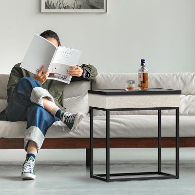 China Wholesale Audio Furniture Supplier 60W Smart Home Furniture Side Table with RGB Light and 10W Wireless Charging for sale