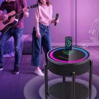 China ODM Smart Coffee Table — Sintered Stone Top, 15W Qi Charging, RGB Ambient Light for sale