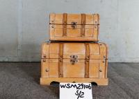 China Hinged Lid Plywood 1L L34.5 Rustic Storage Trunk for sale