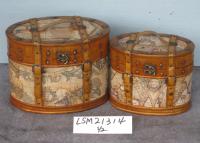 China SENMIN Europe Style L37x27 Leather Storage Trunk for sale