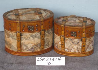 China SENMIN Europe Style L37x27 Leather Storage Trunk for sale
