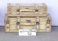 China L40x27x14.5 Plywood Ivory Treasure Chest Storage Trunk for sale