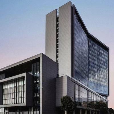 China Aluminum Stone Curtain Wall System with Double Layer Tempered Glass for Commercial Buildings for sale