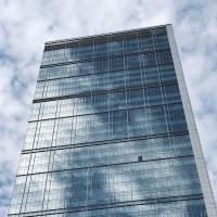 China Aluminum Stone Curtain Wall System with Double Layer Tempered Glass for Commercial Buildings for sale