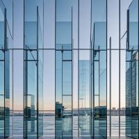 China Aluminum Alloy Soundproof Curtain Wall 1.2-1.5m Width Double Layer Energy Saving Thermally Broken Glass System for sale