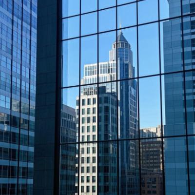 China Unitized Curtain Wall System with Class 8 Water Tightness and Class 5 Wind Resistance - 6mm Double Glazed Aluminum Construction for sale