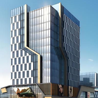 China Unitized Curtain Wall System with Class A Fire Resistance, 6mm Double Glazed Glass, and 10-Year Warranty for sale