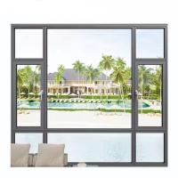 China Horizontal Opening Broken Bridge Aluminum Window 1.4-3.0mm Wall Thickness with Waterproof Fireproof Anti-Theft Diamond Mesh for sale
