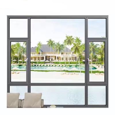 China Horizontal Opening Broken Bridge Aluminum Window 1.4-3.0mm Wall Thickness with Waterproof Fireproof Anti-Theft Diamond Mesh for sale