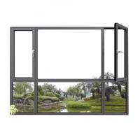 China Horizontal Opening Broken Bridge Aluminum Window 1.4-3.0mm Wall Thickness with Waterproof Fireproof Anti-Theft Diamond Mesh for sale