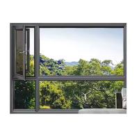China Horizontal Opening Broken Bridge Aluminum Window 1.4-3.0mm Wall Thickness with Waterproof Fireproof Anti-Theft Diamond Mesh for sale
