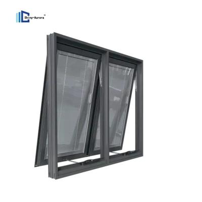 China Hurricane Proof Aluminum Chain Winder Awning Window with 2.0mm Frame & NFRC Certification for Impact Resistance for sale