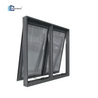 China Shiny-Aurora Residential Awning Window with 2.0mm Aluminum Frame and Double Tempered Glass for Energy Efficiency for sale
