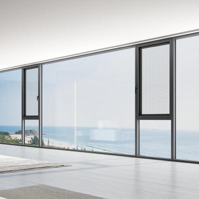 China Aluminum Frame Casement Window 1.4-3.0mm Wall Thickness with A-Rated Security, Soundproof and Insect-Proof Features for sale