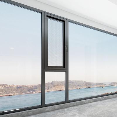 China High End Bottom Hung Window 1.4-3.0mm Wall Thickness Heat Insulating Anti Theft Inward Open Design for sale