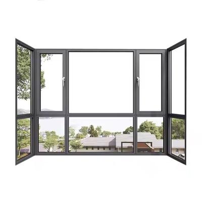 China Waterproof Hexagon Aluminum Window 1.4-3.0mm Wall Thickness Inward Opening For Modern Buildings for sale