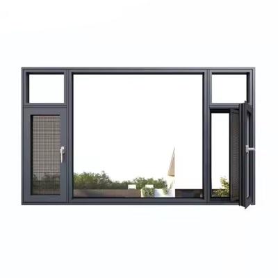 China Modern Awning Casement Windows for Office Buildings - 1.4-3.0mm Wall Thickness with A-Level Security for sale