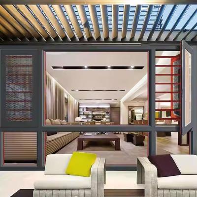 China Double Glazed Aluminum Awning Windows 1.4-3.0mm Wall Thickness with UV Low-E Glass and Security Level A for sale