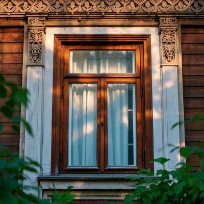 China Waterproof Windproof Aluminum Wood Composite Awning Window with Multi-Point Locking System and Custom Sizes for sale