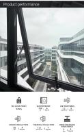 China NFRC USA Certified Hurricane Impact Aluminum Casement Window SA-61 with 1.6-2.0mm Frame & Double Insulation Glass for sale
