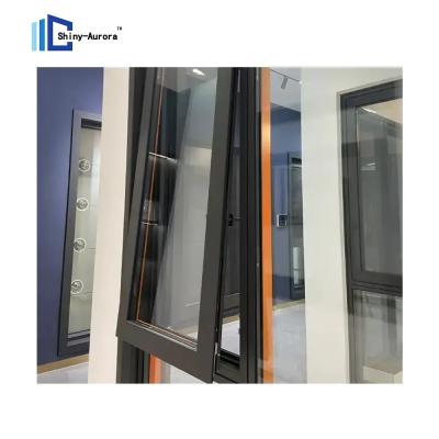 China Custom Aluminum Top Hung Double Glazed Awning Windows - NFRC Certified with B Security Rating for sale